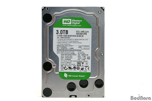 [리뷰]최초의 내장형 3TB 하드디스크, WD 캐비어 그린 3TB:: 보드나라