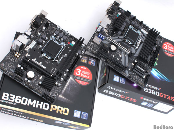 [프리뷰]바이오스타의 B360 메인보드 제안,B360MHD PRO/ 레이싱 B360 GT3S:: 보드나라
