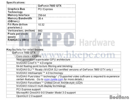 nVIDIA G70 스펙 유출!!:: 보드나라