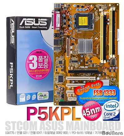 STCOM, ASUS P5KPL 메인보드 출시:: 보드나라