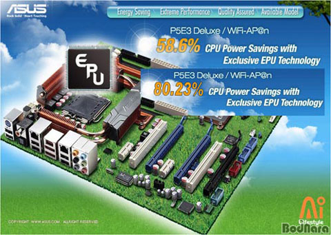 ASUS 메인보드의 EPU효율 82%로 증가, 이를 통해 지구 환경 보호를?:: 보드나라
