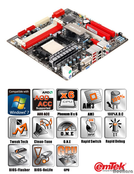 이엠텍, 890GX 칩셋 mATX보드 EStar EX890GXE AM3 다비드 출시:: 보드나라