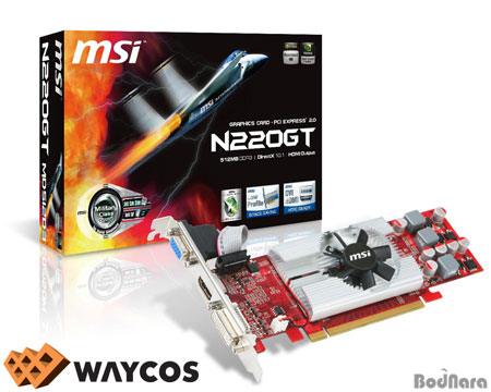 웨이코스, MSI N220GT-MD512D3 출시:: 보드나라
