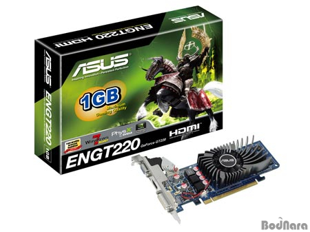 DDR2 1GB 메모리 탑재한 LP형 ASUS 지포스 GT 220 출시:: 보드나라