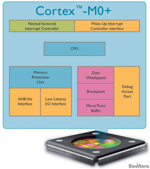 ARM, 저전력 32비트 마이크로프로세서 Cortex-M0+ 출시:: 보드나라