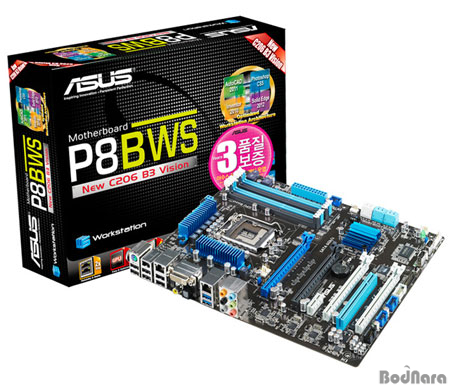 LGA1155 아이비브릿지와 제온 CPU 모두 지원하는 ASUS P8B WS 출시:: 보드나라