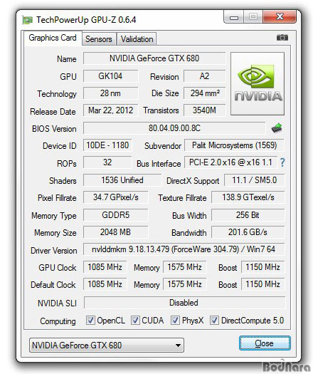 NVIDIA 지포스 GTX 660/ 650 시리즈 지원 GPU-Z 0.6.4 공개:: 보드나라