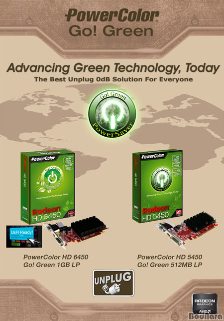 KPC컴퍼니, PowerColor HD 6450, HD 5450 2종 국내 출시:: 보드나라