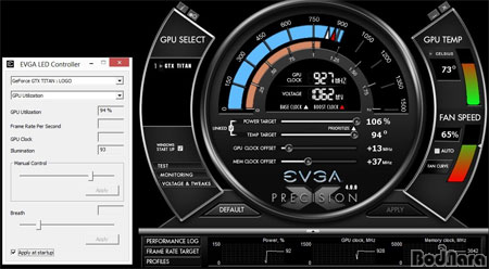 EVGA 지포스 GTX 타이탄 LED 조절 유틸리티 공개:: 보드나라
