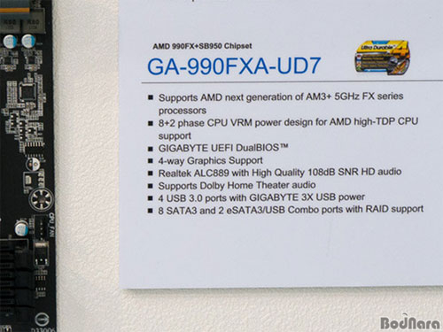 기가바이트 990FX 메인보드, 5GHz 센츄리온 AMD FX CPU 지원 정보 확인돼:: 보드나라