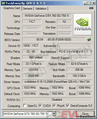 엔비디아 지포스 GTX 750 Ti는 지포스 GTX 660보다 10% 더 빠른 성능:: 보드나라