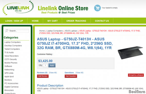 엔비디아 지포스 GTX 880M 장착, ASUS ROG G750JZ 고성능 게이밍 노트북 등장:: 보드나라