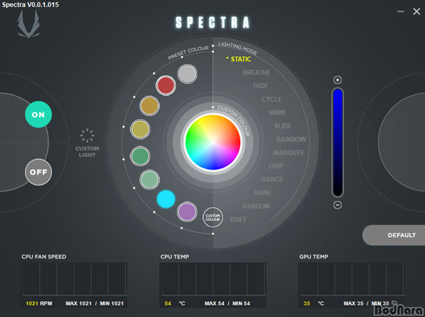 조텍, RGB 유틸리티 SPECTRA 2.0 버전 제공:: 보드나라