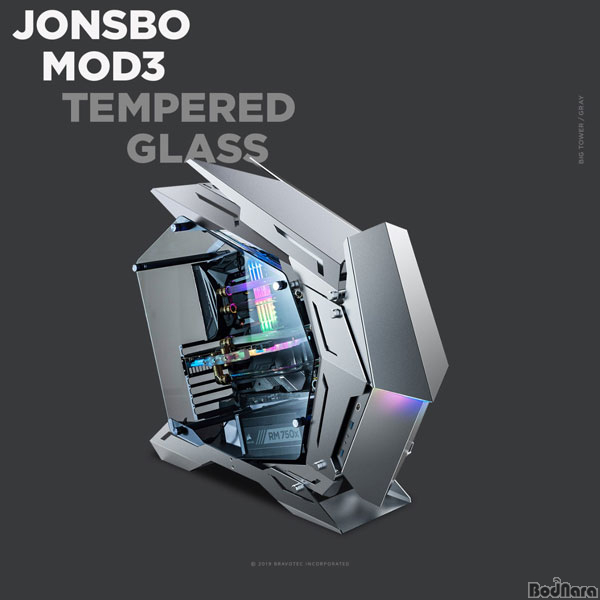 브라보텍, 오픈형 알루미늄 강화유리 튜닝 케이스 JONSBO MOD3 출시:: 보드나라