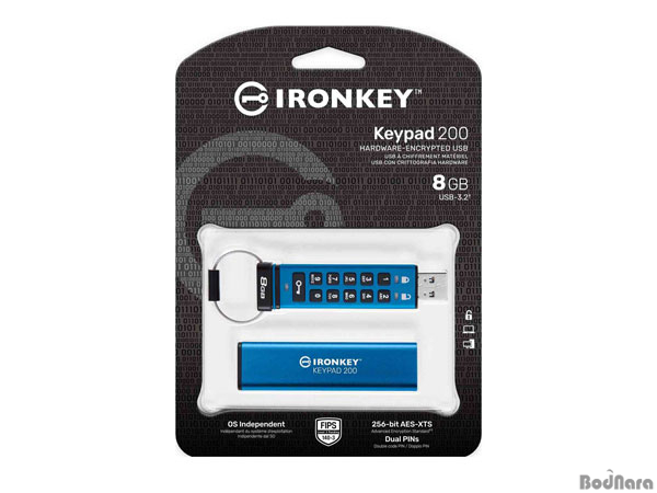 킹스톤, 하드웨어 암호화 및 키패드 탑재한 USB 플래시 드라이브 'IronKey Keypad 200' 출시:: 보드나라