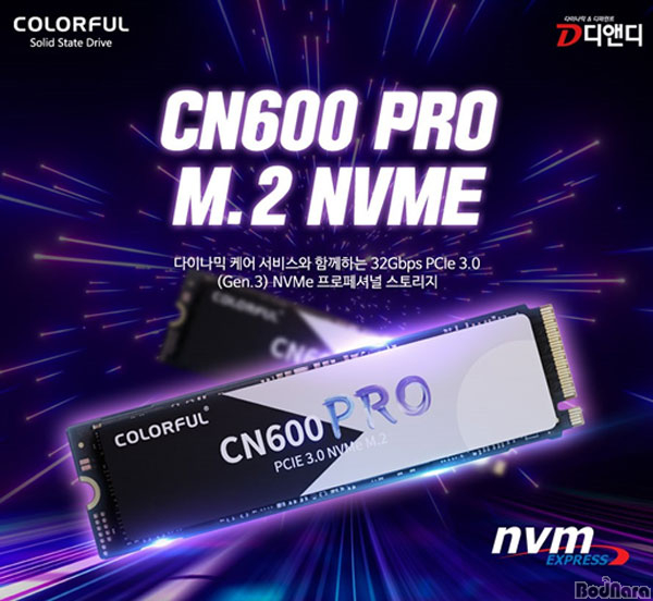 디앤디, 읽기쓰기 속도 향상된 컬러풀 CN600 PRO M.2 NVMe 2종 출시:: 보드나라