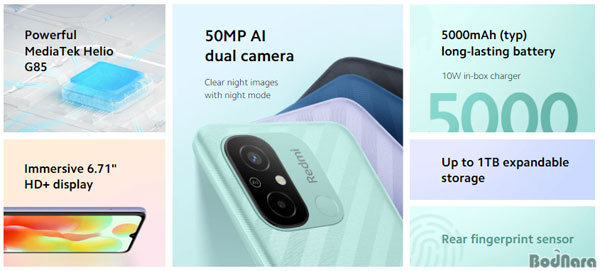 샤오미, 109달러부터 시작하는 보급형 스마트폰 Redmi 12C 발표:: 보드나라