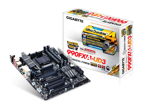 기가바이트, 전원부 강화로 FX-9000 지원하는 990FXA-UD3 Rev 3.0 발표:: 보드나라