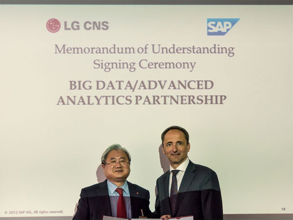SAP, LG CNS와 빅데이터 및 고급분석 사업 협력을 위한 업무협약 체결:: 보드나라