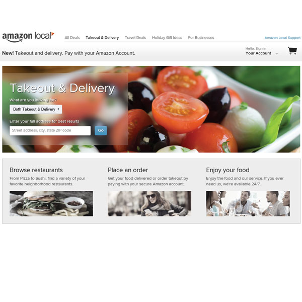 아마존, 미국에서 음식 배달 서비스 'Takeout & Delivery' 시작:: 보드나라