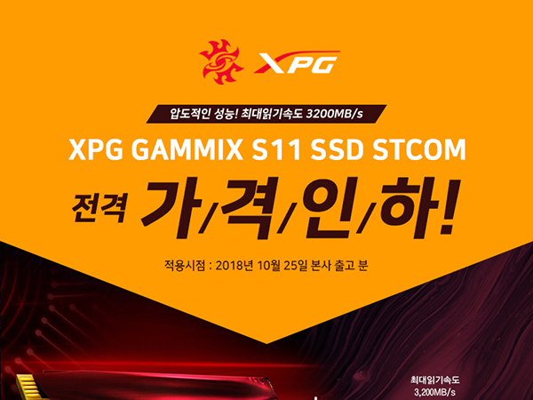 STCOM, XPG GAMMIX S11 240GB 가격인하:: 보드나라
