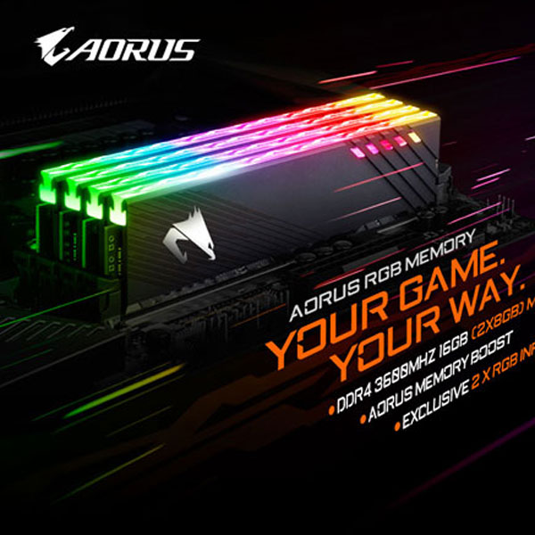 기가바이트, AORUS RGB 메모리 16GB 3600MHz 출시:: 보드나라