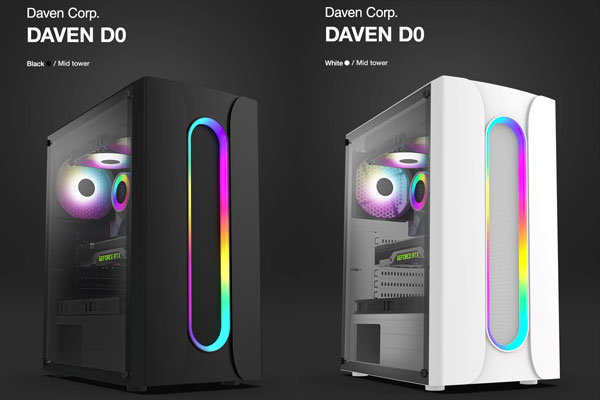 DAVEN, 미들타워 RGB 튜닝 PC 케이스 D0 MESH 출시 이벤트 진행:: 보드나라