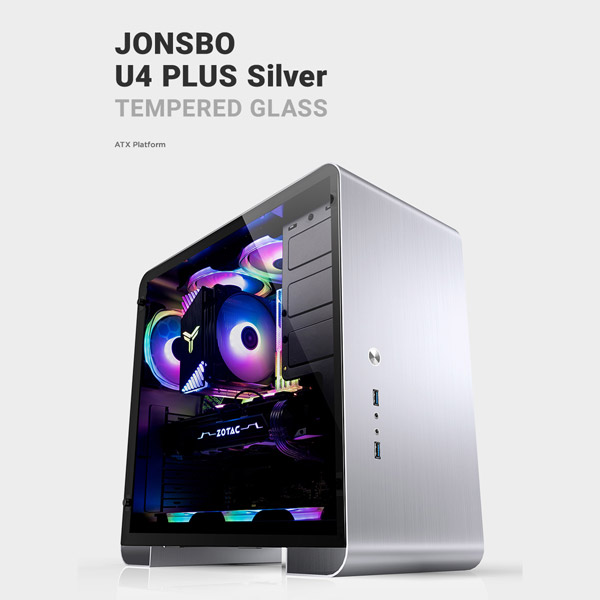 브라보텍, 컴팩트 알루미늄 PC 케이스 JONSBO U4 PLUS Silver 출시:: 보드나라