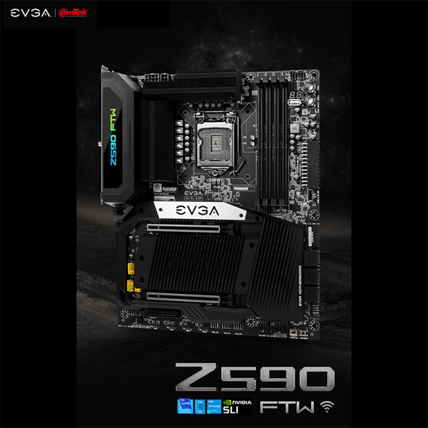 이엠텍, 오버클럭킹 특화 EVGA Z590 FTW WiFi 메인보드 출시:: 보드나라