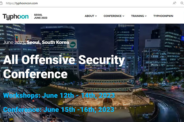 SSD 시큐어 디스클로저, 제 5회 타이푼콘(TyphoonCon) 2023 개최:: 보드나라