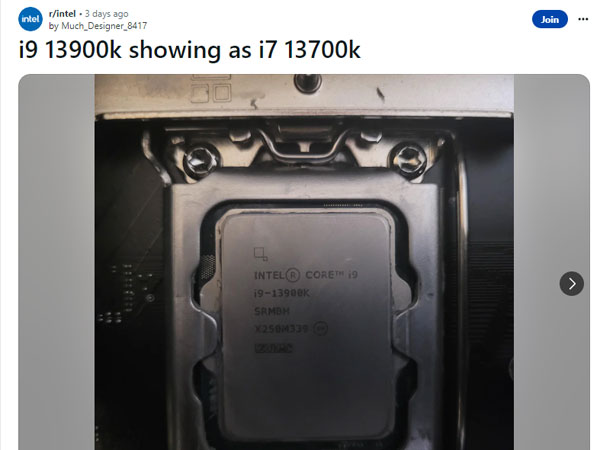 아마존서 코어 i9-13900K로 리마킹된 가짜 CPU 등장?:: 보드나라
