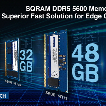 Advantech, 48GB 용량에서 전례없는 속도의 SQRAM DDR5 5600 메모리 출시:: 보드나라