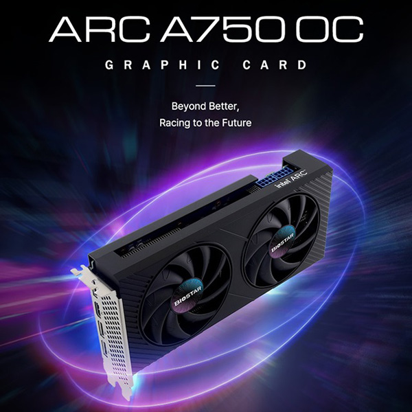 제이씨현시스템, 바이오스타 아크 A750 OC 그래픽카드 출시:: 보드나라