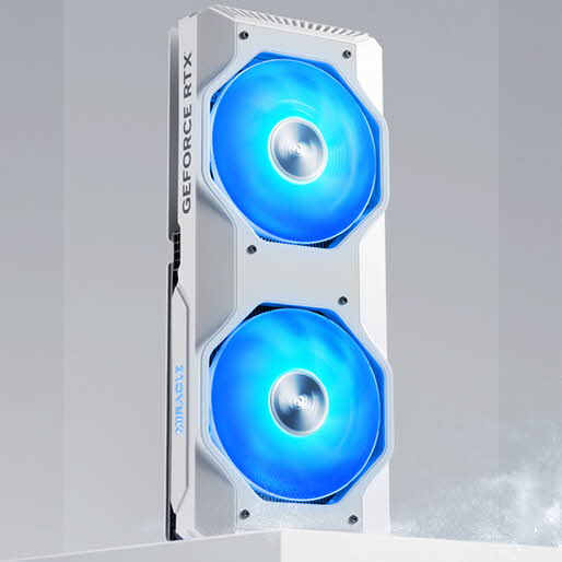 이엠텍, 시원하고 청량한 BLUE LED 듀얼 쿨링팬 탑재! 지포스 RTX 4060 MIRACLE WHITE D6 8GB LED ...