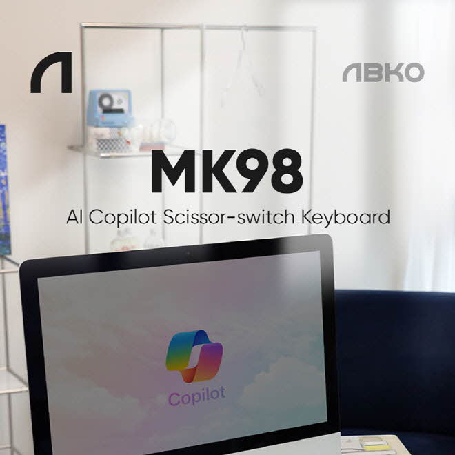 앱코, AI 시대에 최적화된 코파일럿 키보드 ‘MK98’ 출시:: 보드나라