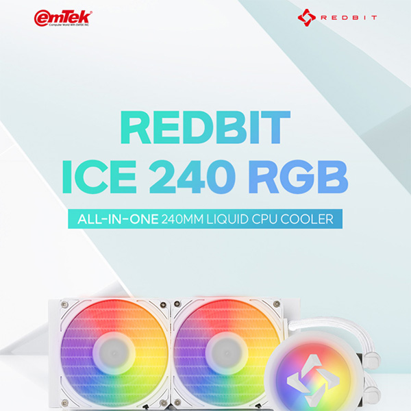 이엠텍, 이엠텍 레드빗 ICE 360 ARGB 화이트/블랙 수냉쿨러 출시:: 보드나라