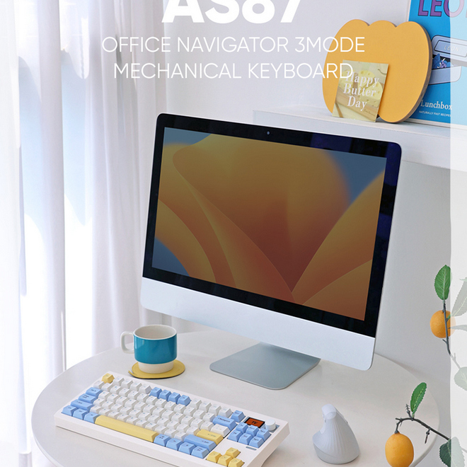 앱코, 상큼한 풀배열 기계식 키보드 ‘AS104’의 텐키리스 버전 ‘AS87’ 출시:: 보드나라