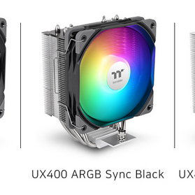 아스크텍, 써멀테이크 UX400, UX400 ARGB Sync 공랭쿨러 출시:: 보드나라