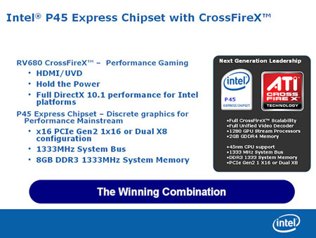 인텔 P45 칩셋, AMD CrossFire X 지원:: 보드나라