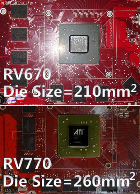 AMD RV670과 RV770의 다이 크기 비교 이미지 등장!:: 보드나라