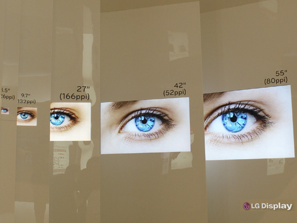 LGD, SID에 초고화질 AH-IPS 패널 풀라인업 공개:: 보드나라