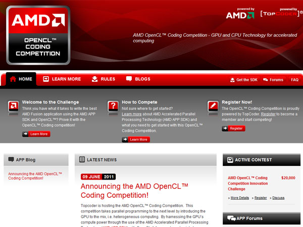 AMD, OpenCL 코딩 경진대회 개최:: 보드나라