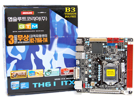 앱솔루트, ITX 폼팩터의 GTM TH61 ITX 메인보드 출시:: 보드나라