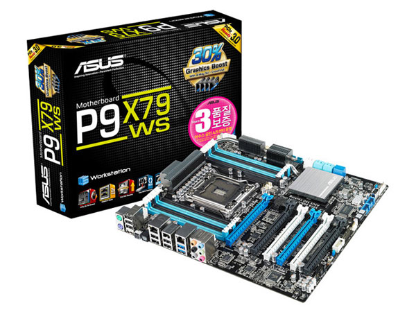 ASUS, X79 기반 P9X79 WS 워크스테이션 메인보드 출시:: 보드나라