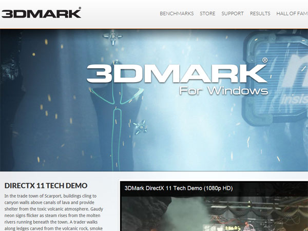 퓨처마크, 3DMark 11 후속 벤치마크는 3DMark for Windows:: 보드나라