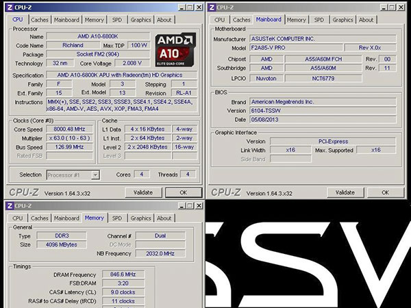AMD A10-6800K 기본 클럭 약 2배 높인 8GHz 오버클럭 달성:: 보드나라